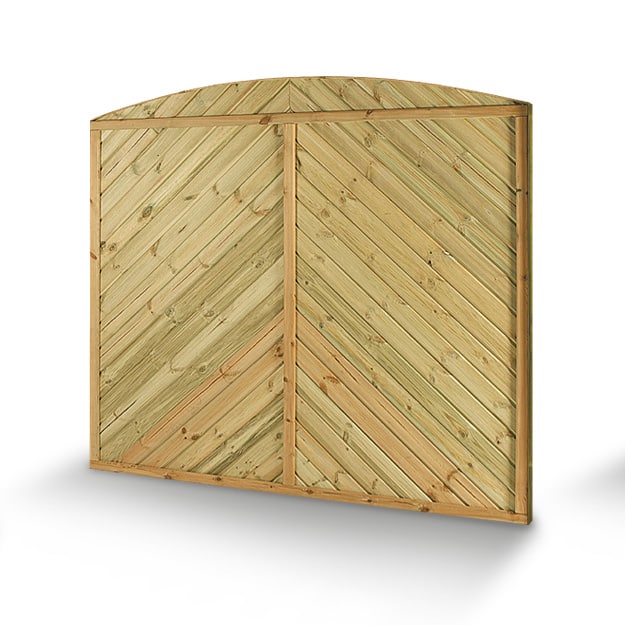 6′ x 6′ Deluxe Reeded Chevron Panel | Atkinsons Fencing